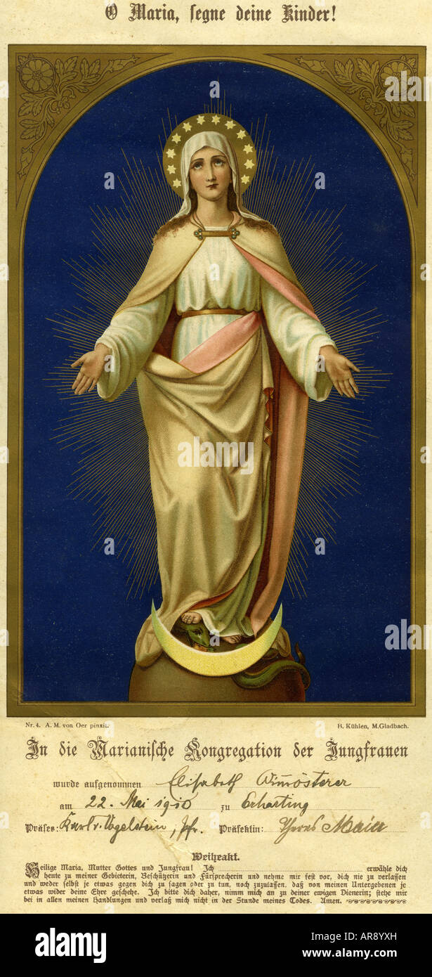 Painting virgin mary 20th century High Resolution Stock Photography and ...