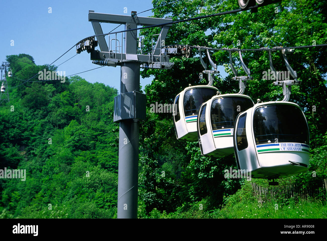 Cable cars to the Heights of Abraham Matlock Bath Derbyshire England ...