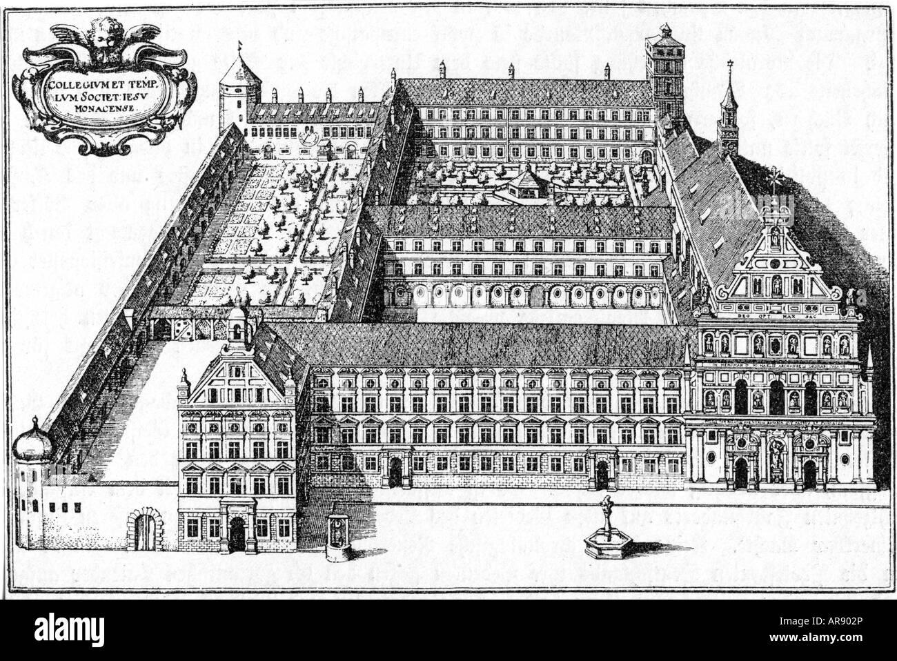geography/travel, Germany, Munich, Jesuit College, exterior view ...