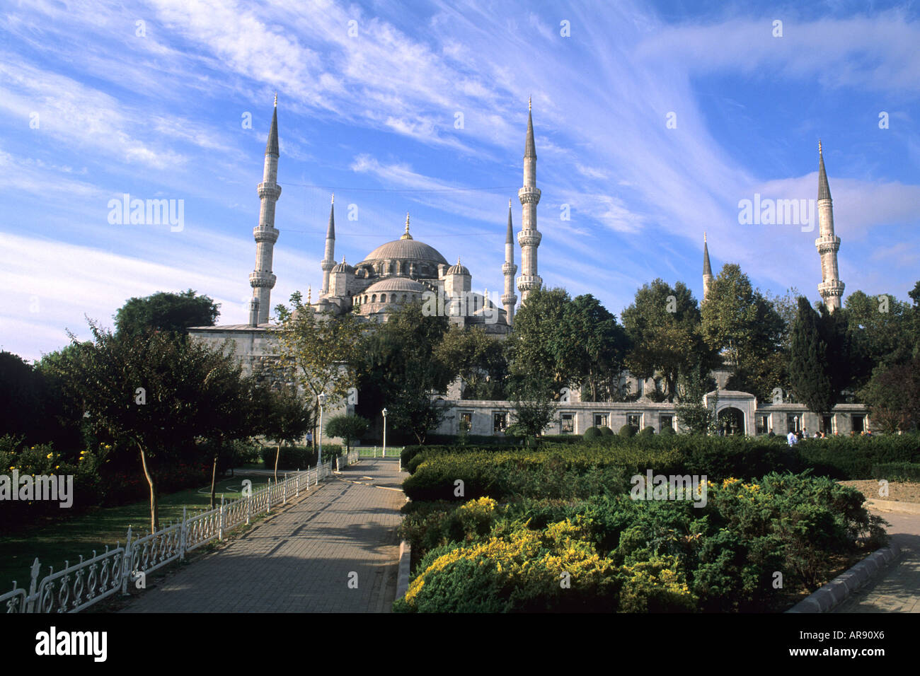 Beautiful and famous Blue Mosque in its beauty in Istanbul Turkey Stock ...