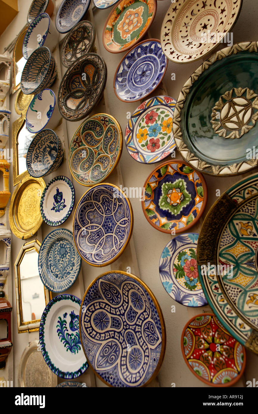 Decorative plates outside a shop in Ronda, Andalucia, Spain Stock Photo ...