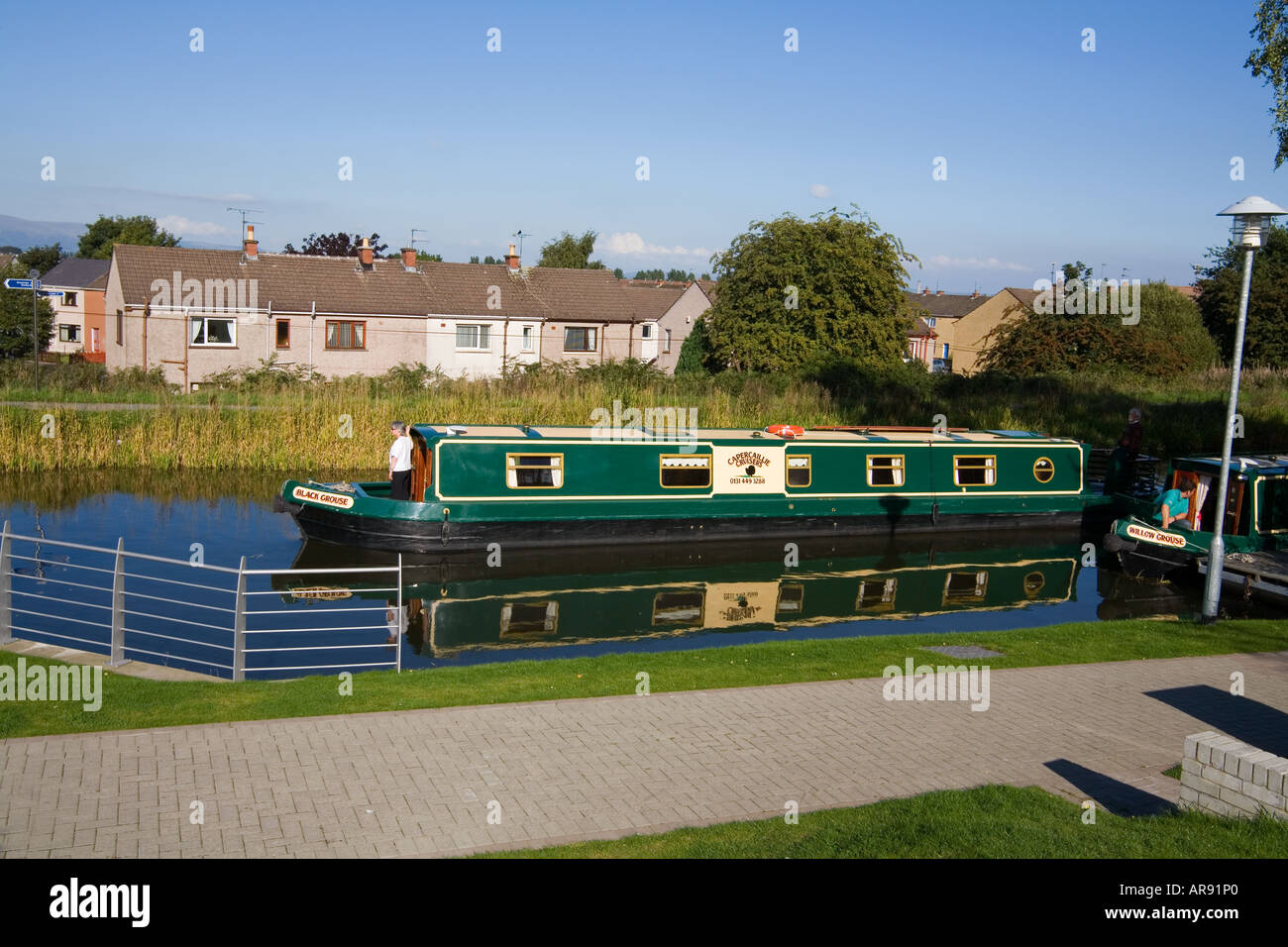 Canal narrowboat on grand union canal Falkirk Scotland UK Stock Photo ...