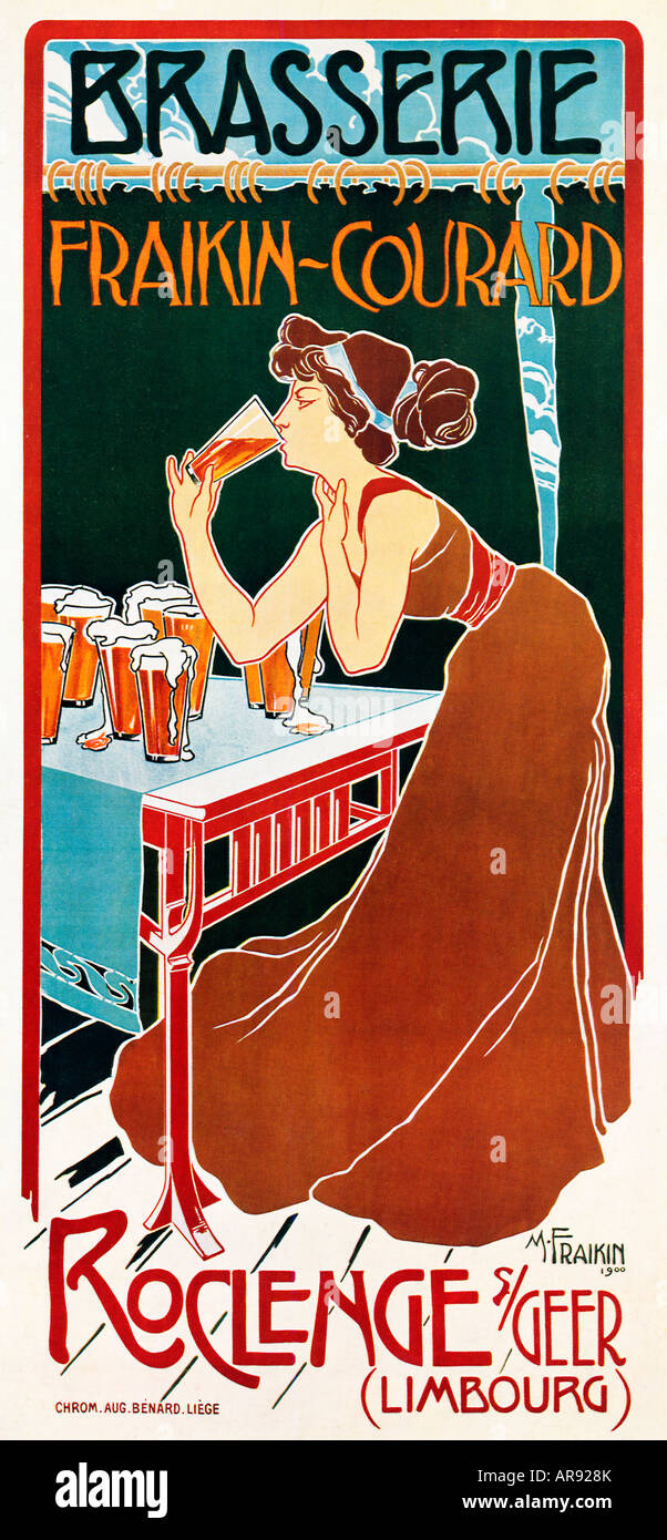 Beer advertising 1900 hi-res stock photography and images - Alamy