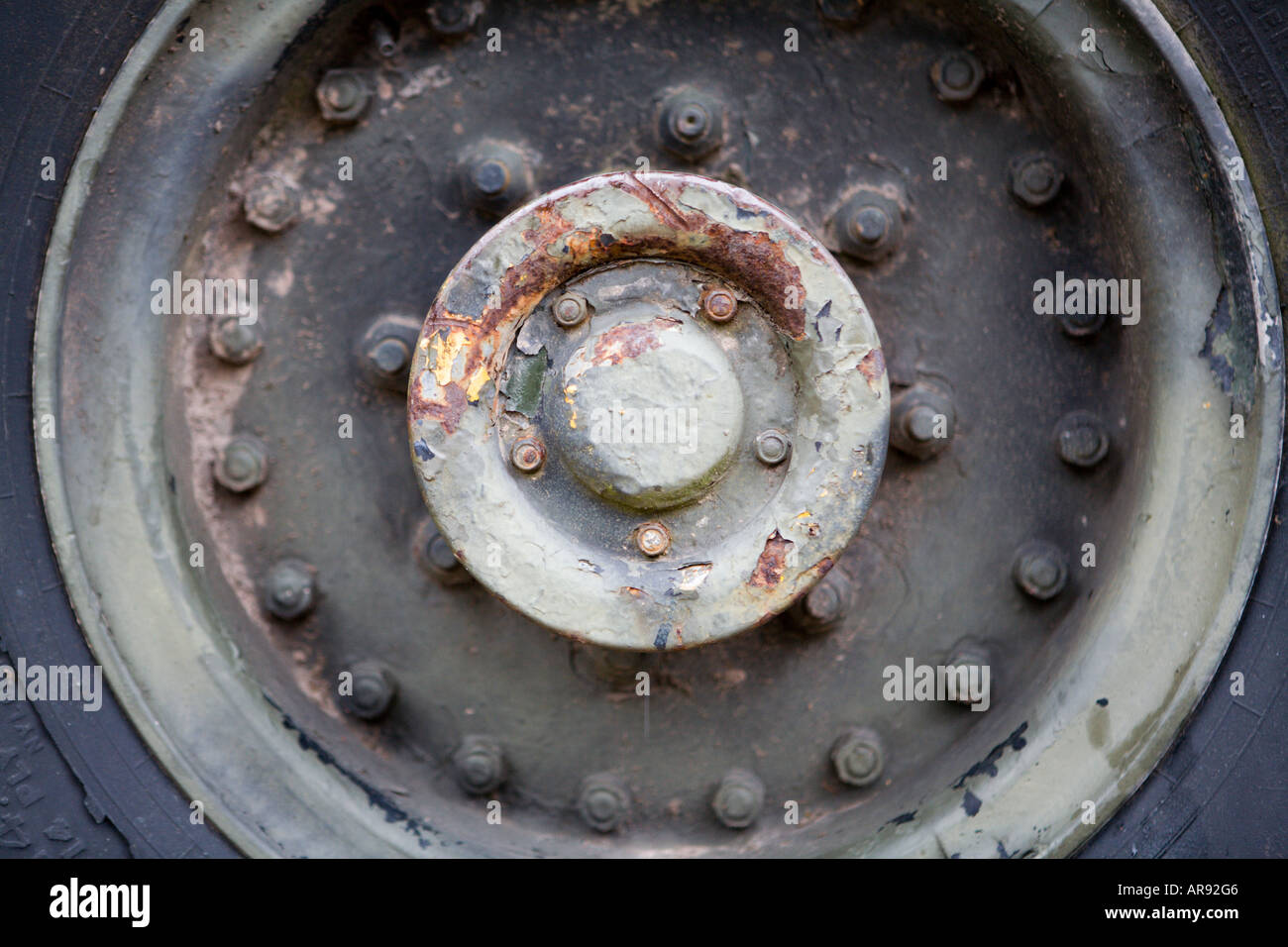 old wheel with rust and dirt on it Stock Photo - Alamy
