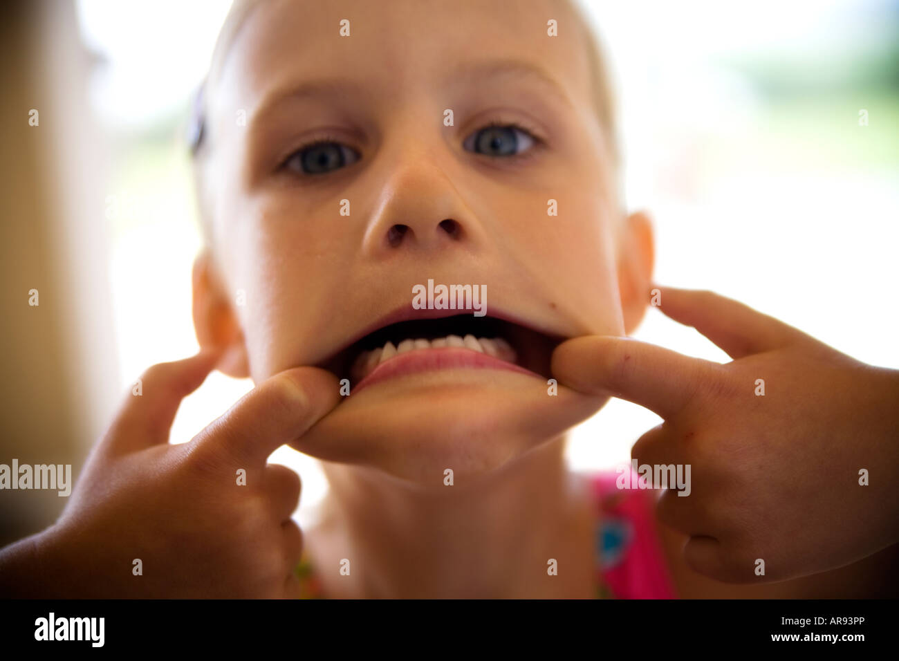 young pretty silly girl smile happy face sunny Stock Photo - Alamy