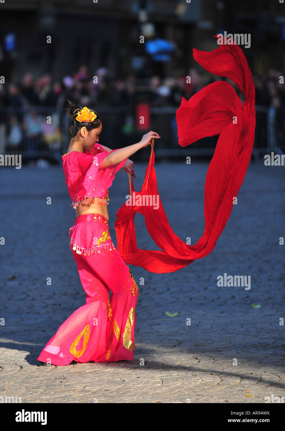 Ribbon Dancer 04, Chinese New Year Stock Photo - Alamy