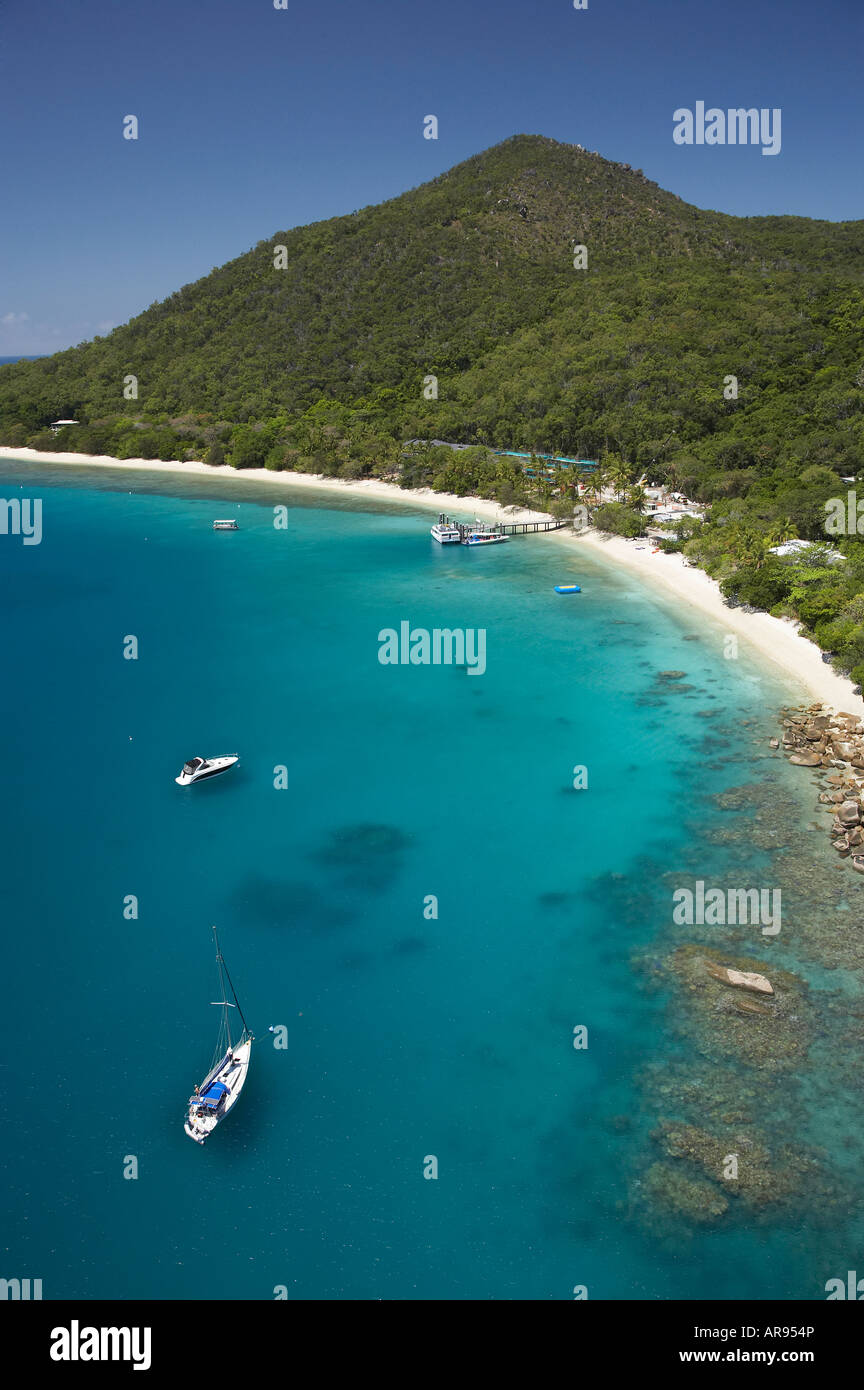 Fitzroy Island near Cairns North Queensland Australia aerial Stock ...