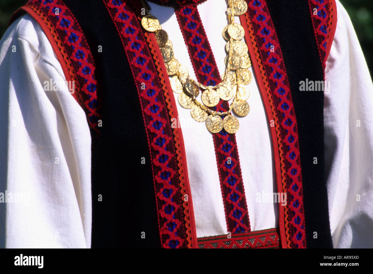 Close up of Greek clothes and costume for traditional Greek look in ...