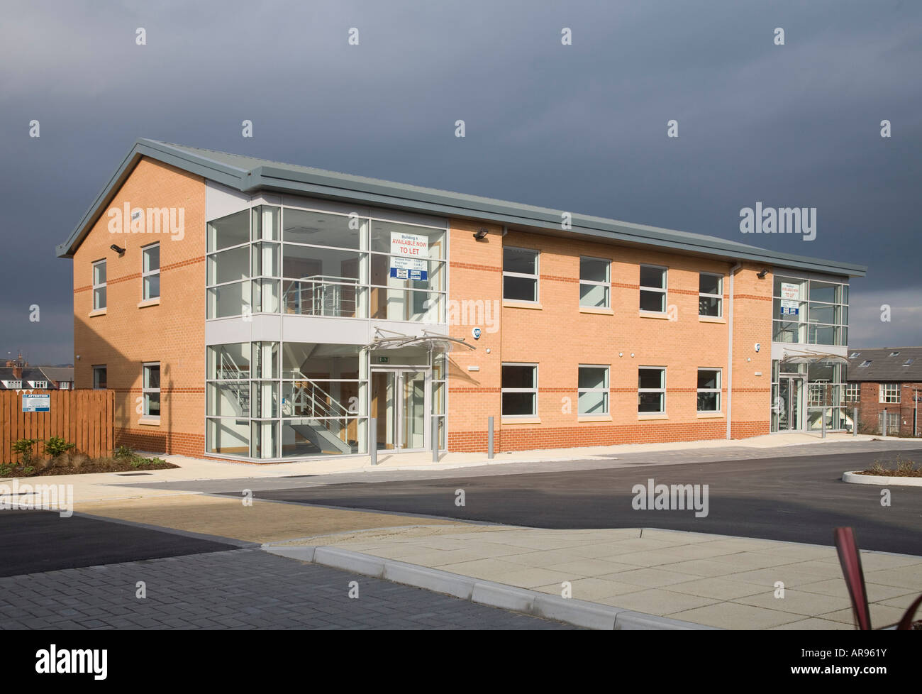 Exterior of a Modern Business Park Office block Stock Photo - Alamy