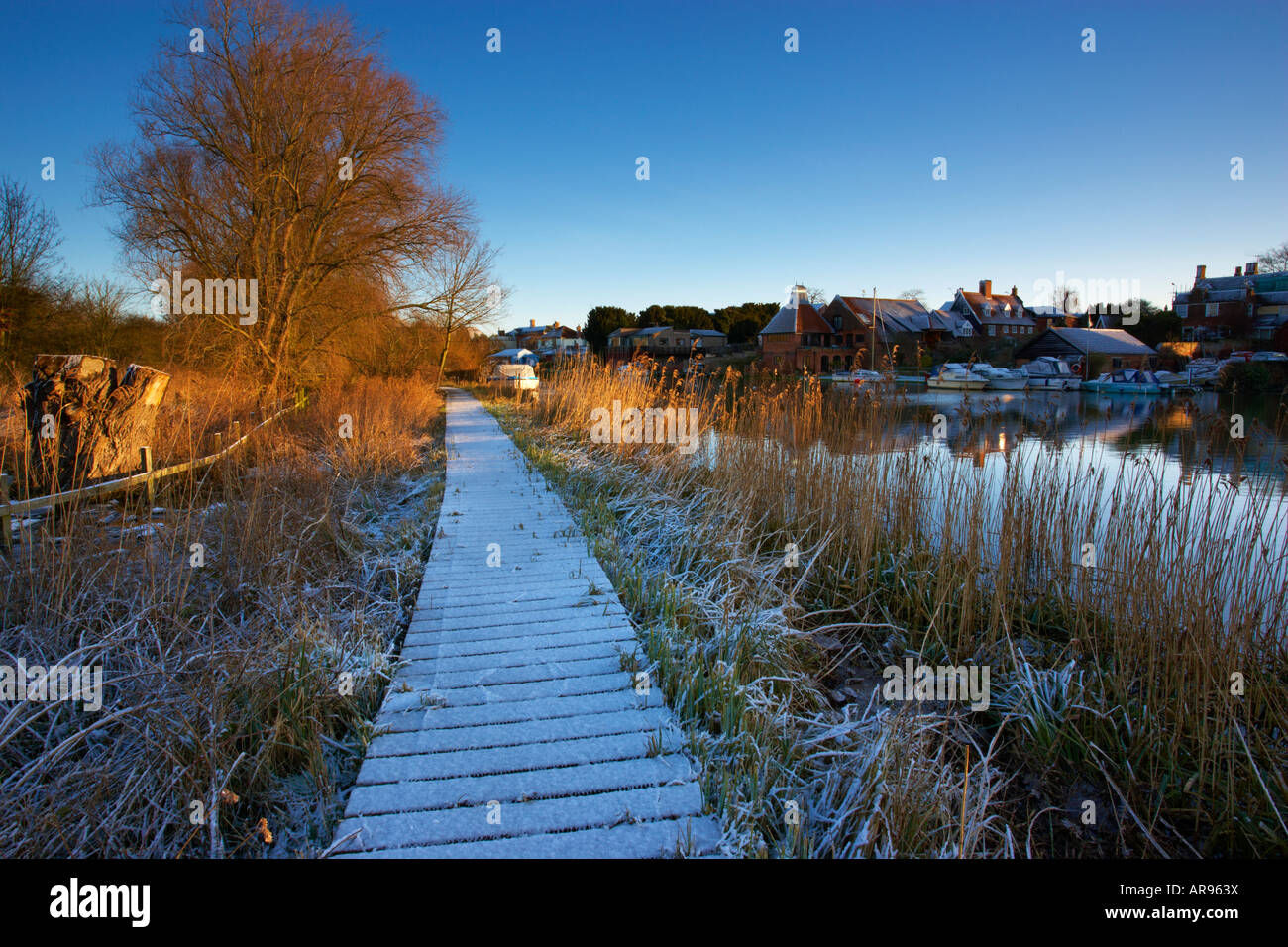A winter morning beside the River Waveney at Beccles Stock Photo - Alamy