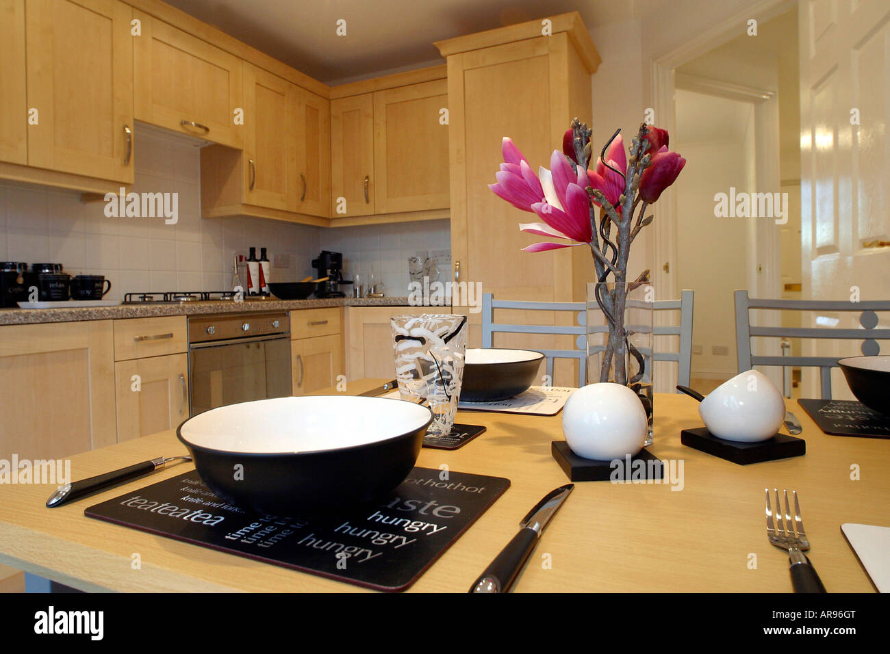 INTERIOR OF MODERN KITCHEN BREAKFAST AREA Stock Photo - Alamy