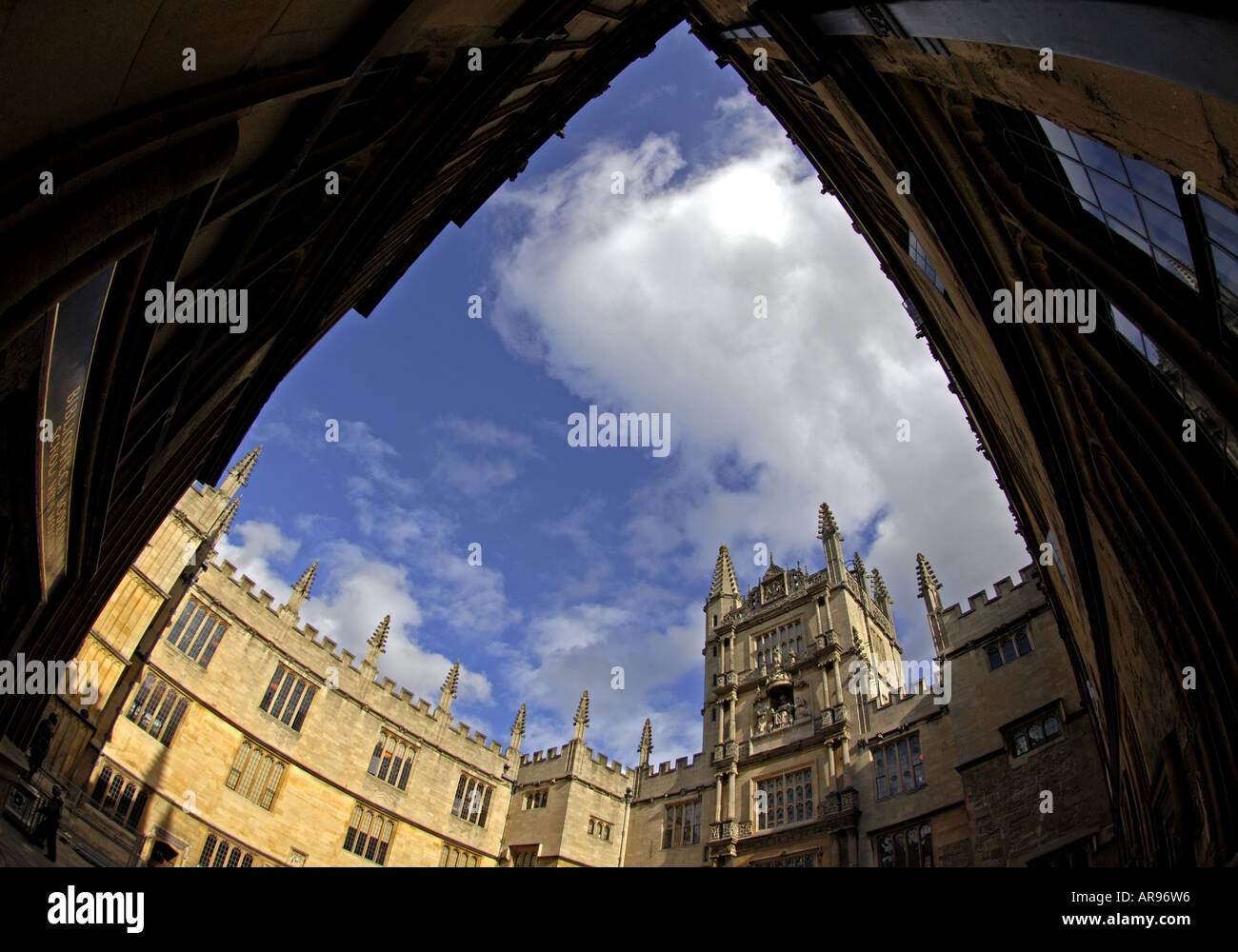 The Old Bodleian Library and the Tower of Five Orders Oxford Stock ...