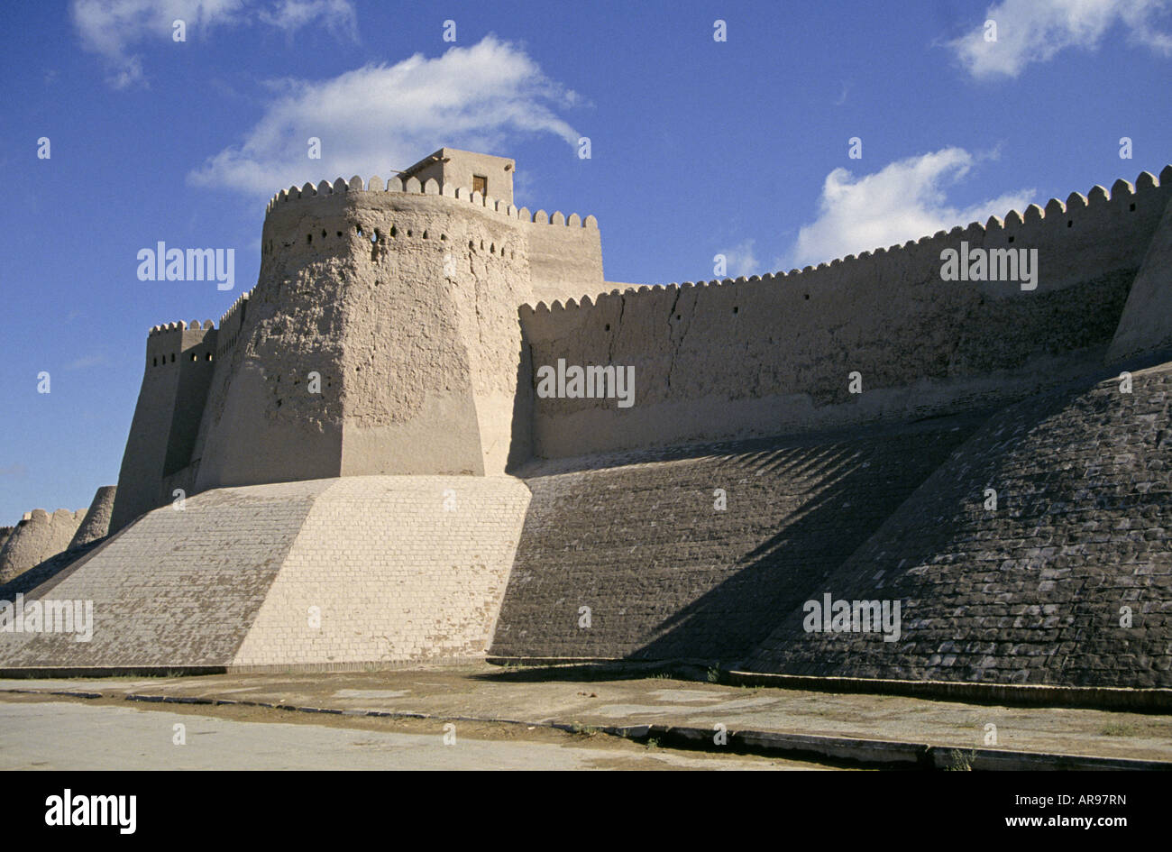 An ancient Byzantine fortress in the city of Khiva on the Great Silk ...