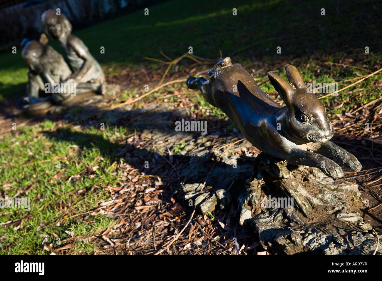 Part of Alice and the White Rabbit sculpture by Edwin Russell located ...