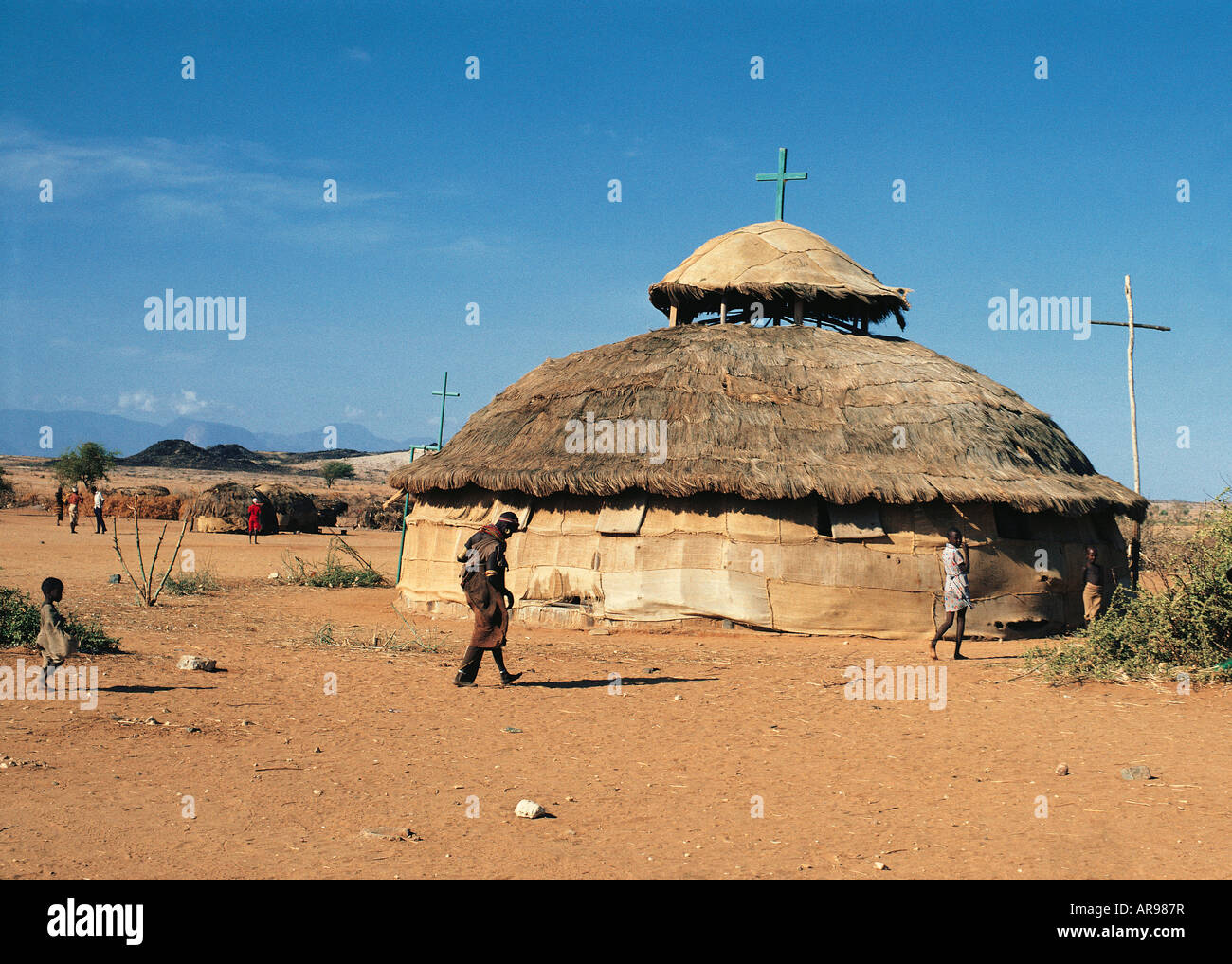 Catholic Church at Korr south west of Marsabit in northern Kenya East ...