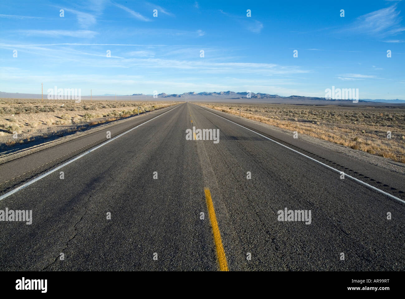 open road highway fly drive long drive distance Stock Photo - Alamy