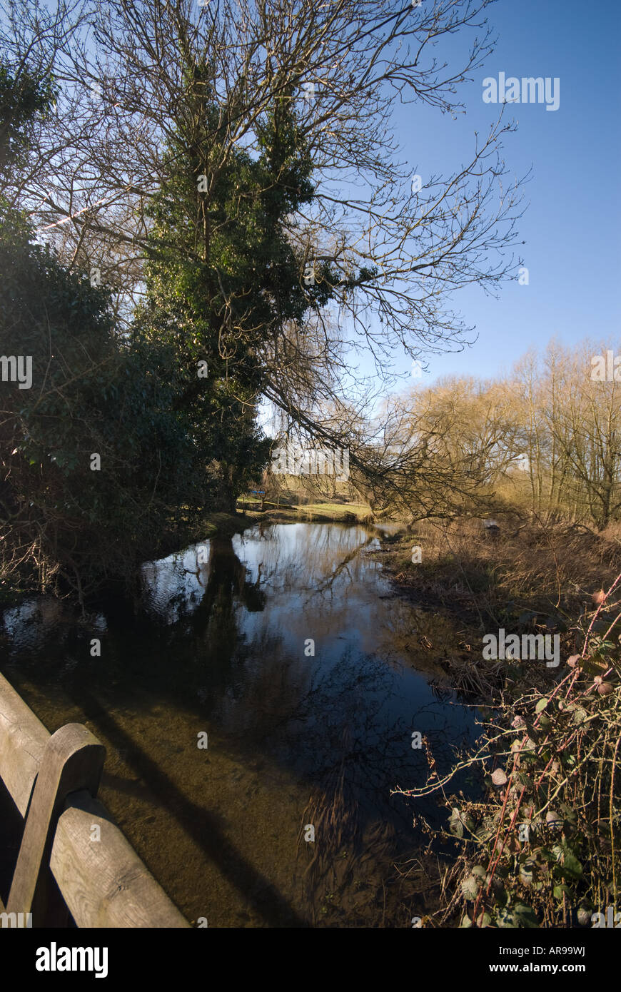 River Lea at Waterend, Wheathampstead, Hertfordshire, UK Stock Photo ...