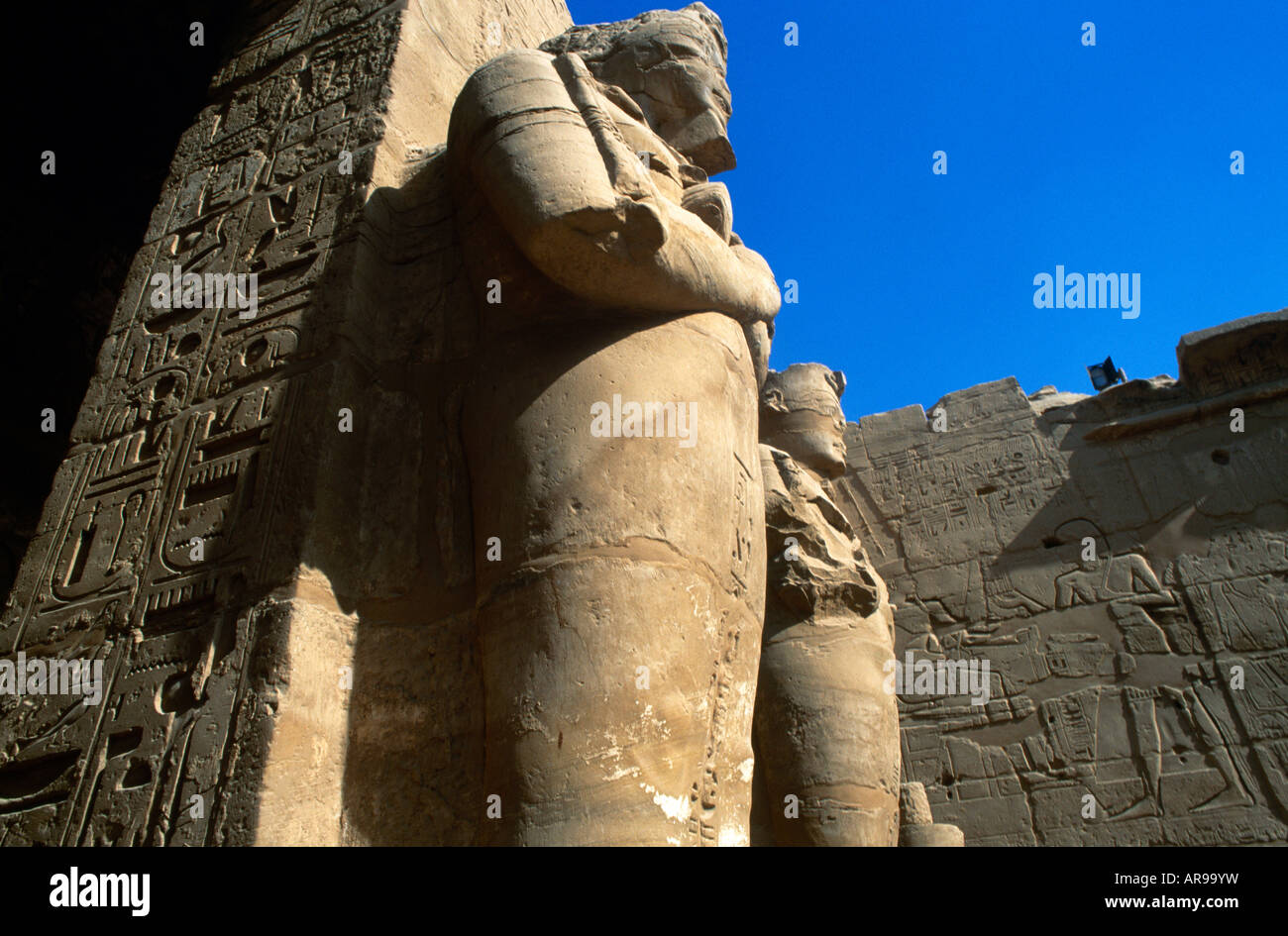 Karnak Egypt Osiris Pillars Portico Of Temple Of Ramses III Stock Photo ...