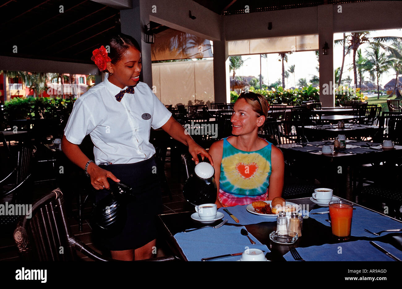 Breakfast in the Princess Club Hotel Punta Cana Caribbean Dominican ...