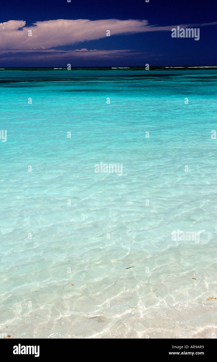 Turquoise blue sea Punta Cana Caribbean Dominican Republic Stock Photo ...