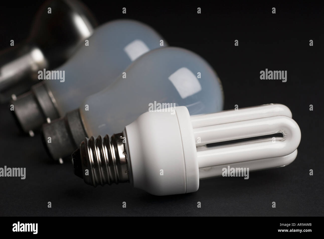 Image of old style and the new energy efficient lamps Stock Photo - Alamy