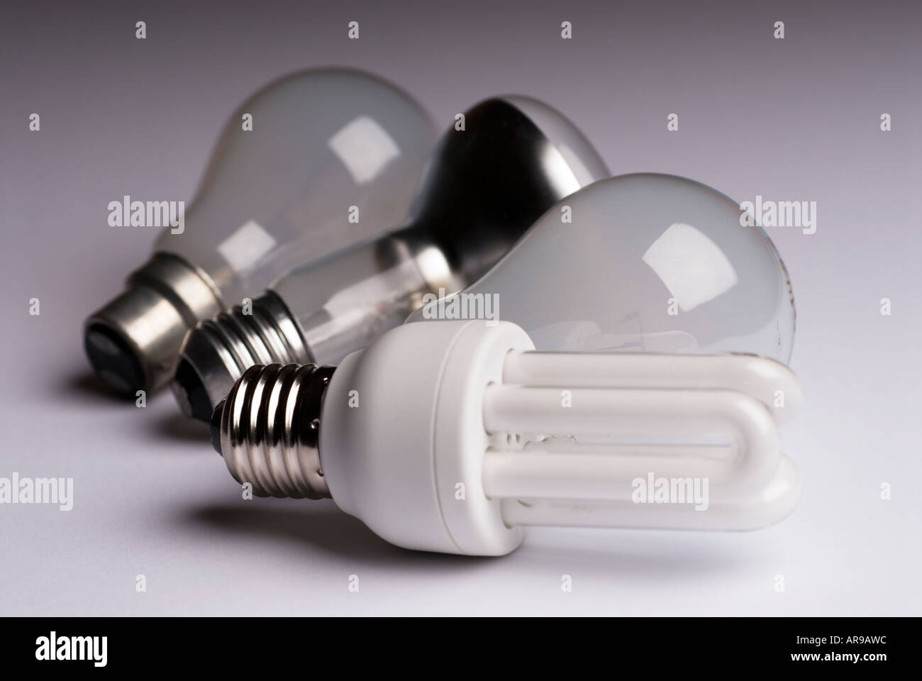 Image of old style and the new energy efficient lamps Stock Photo - Alamy