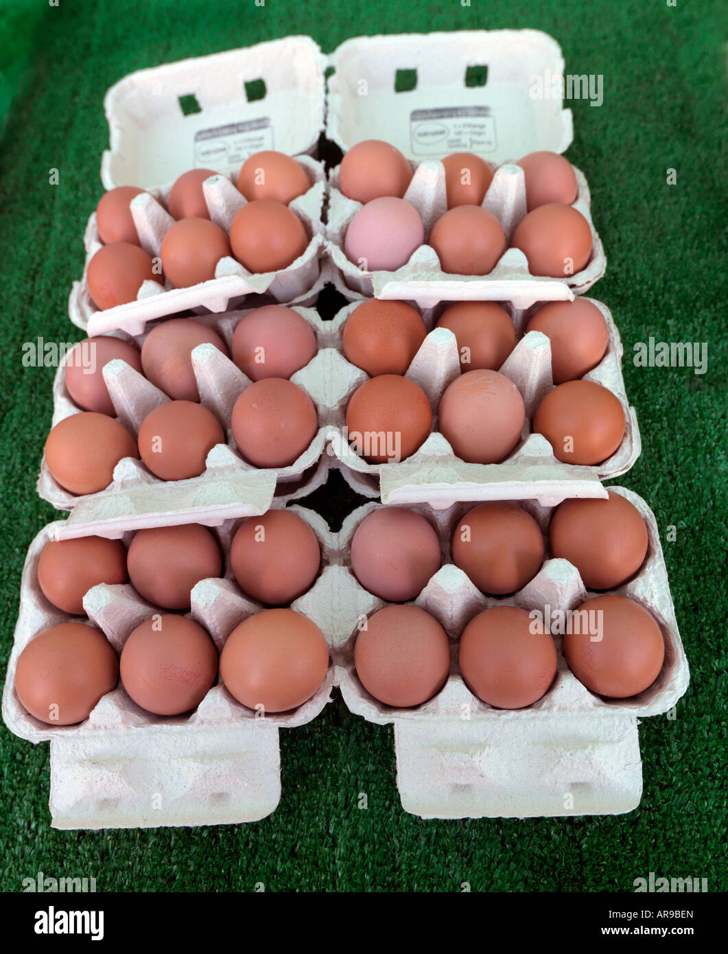 Market Stall Selling Eggs Epsom Surrey England Stock Photo - Alamy