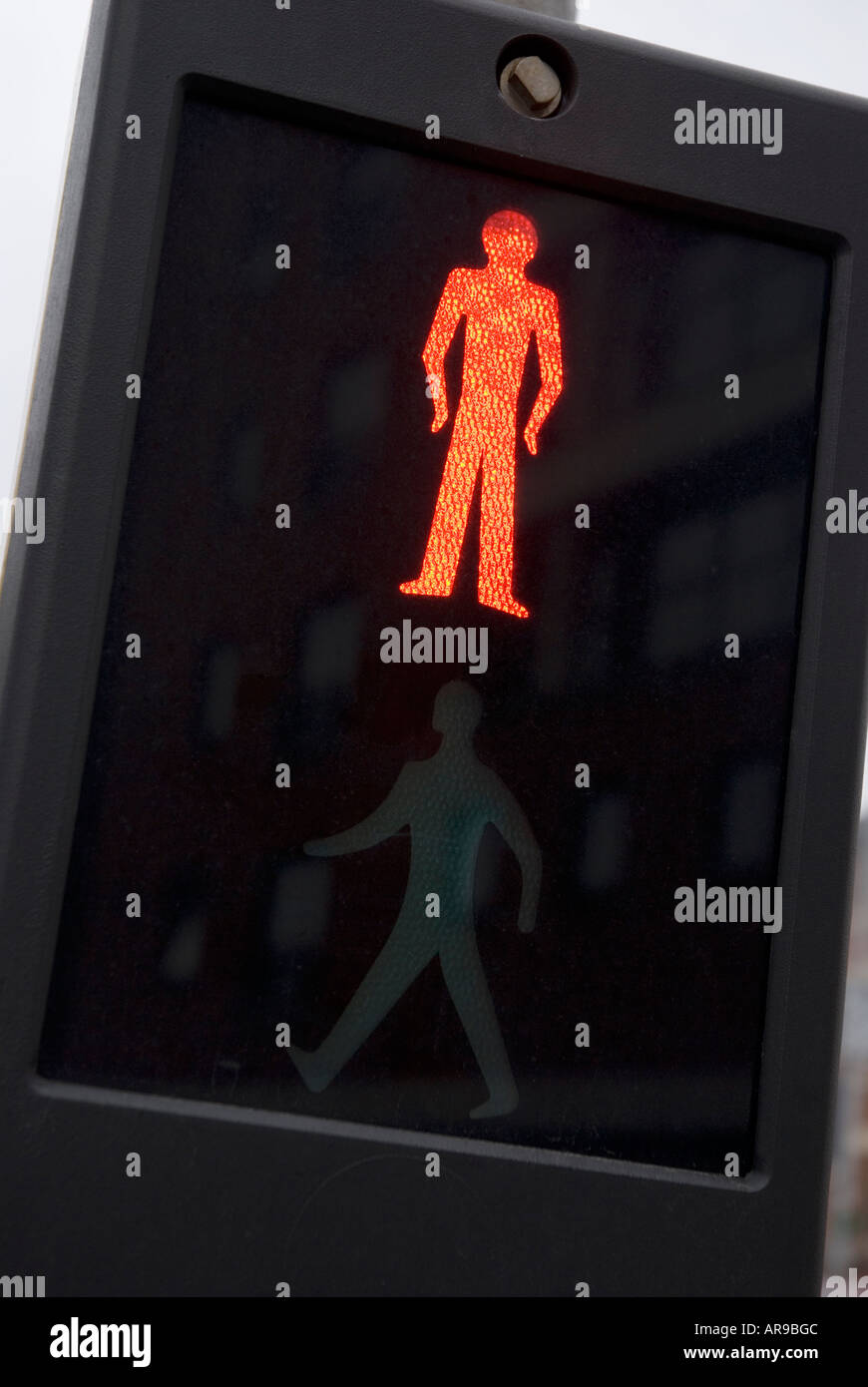 Image of a pedestrian stop sign Stock Photo - Alamy