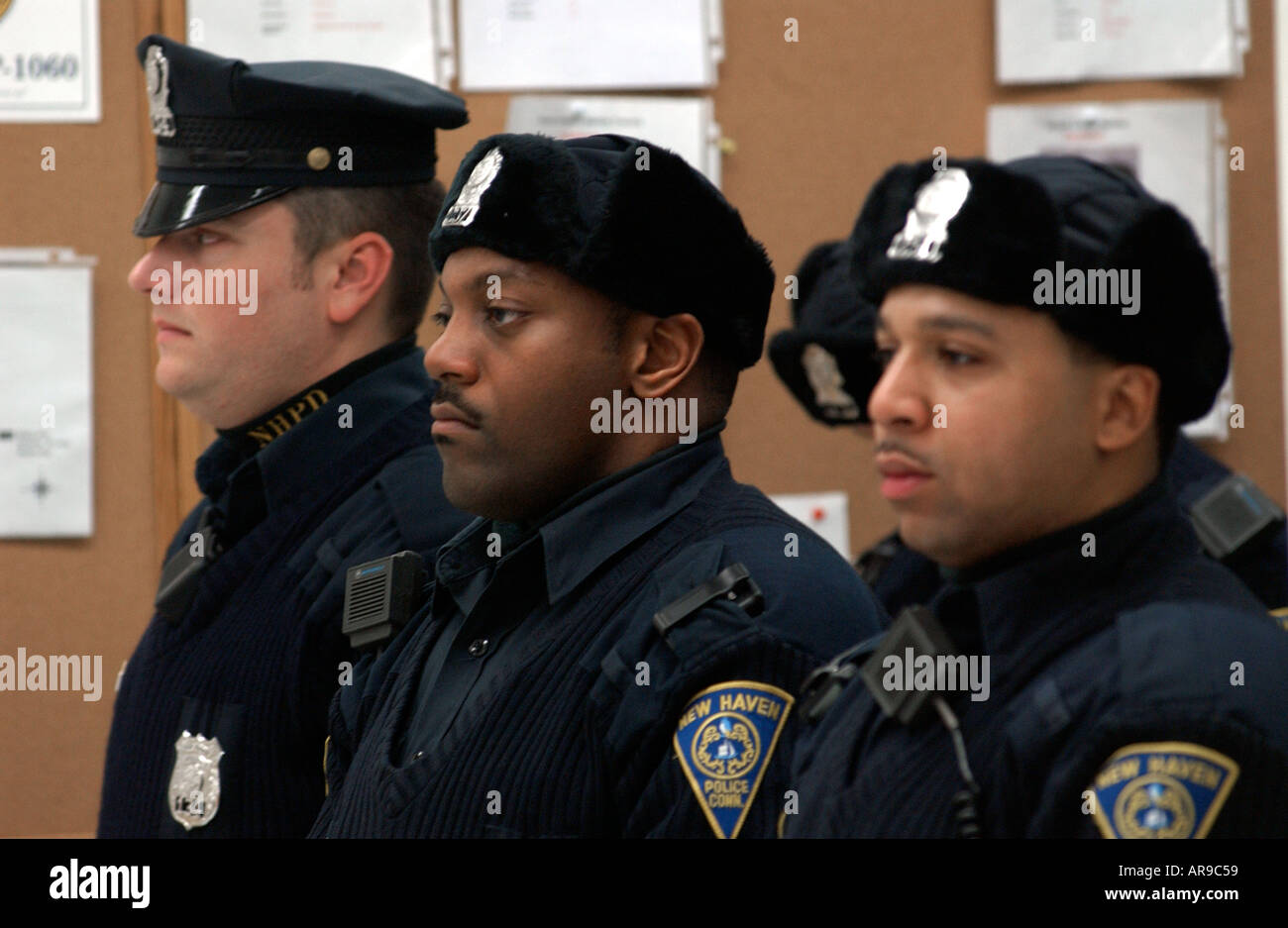 Police role call rolecall line up Stock Photo - Alamy
