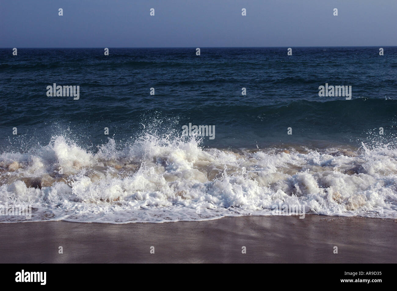 Wave Waves crashing on beach Block Island Rhode Island USA RI Stock ...