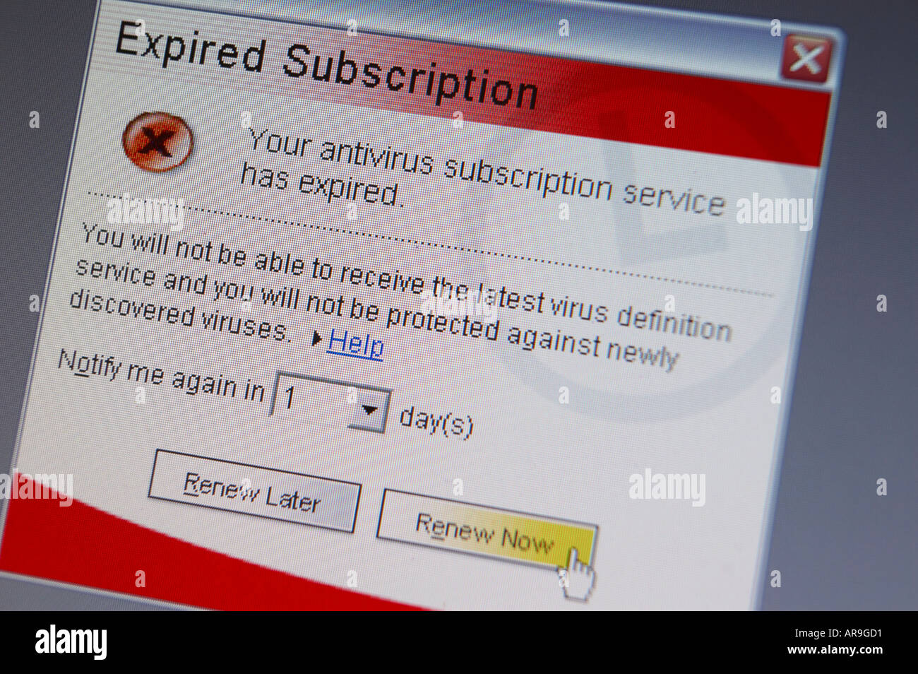 Warning screen hi-res stock photography and images - Alamy