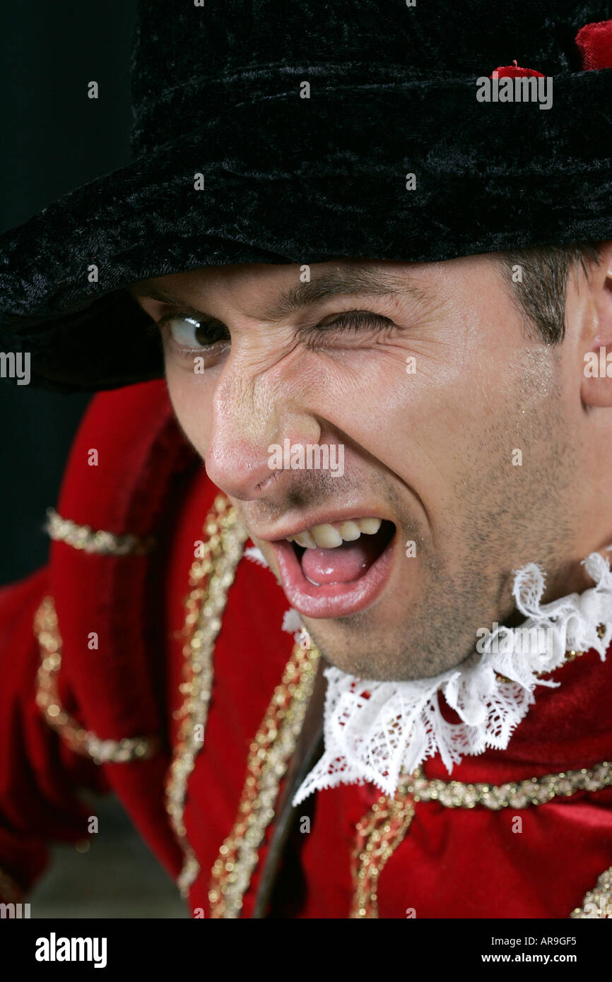 Wink actor comedian comedy red color colour costume knight amusement ...