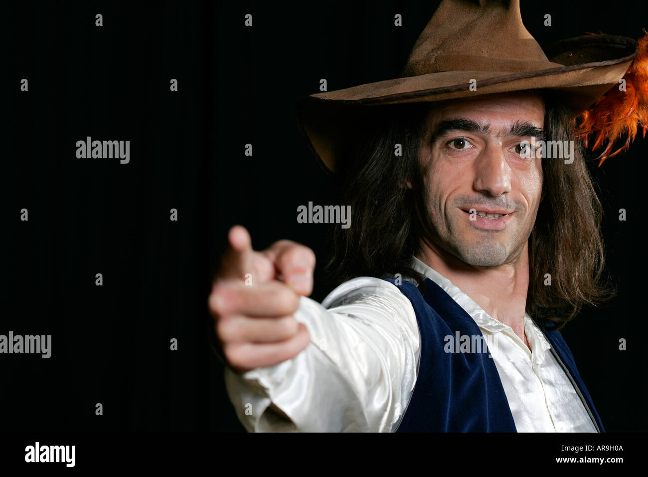 point show actor comedian comedy a feathered hat color colour costume ...