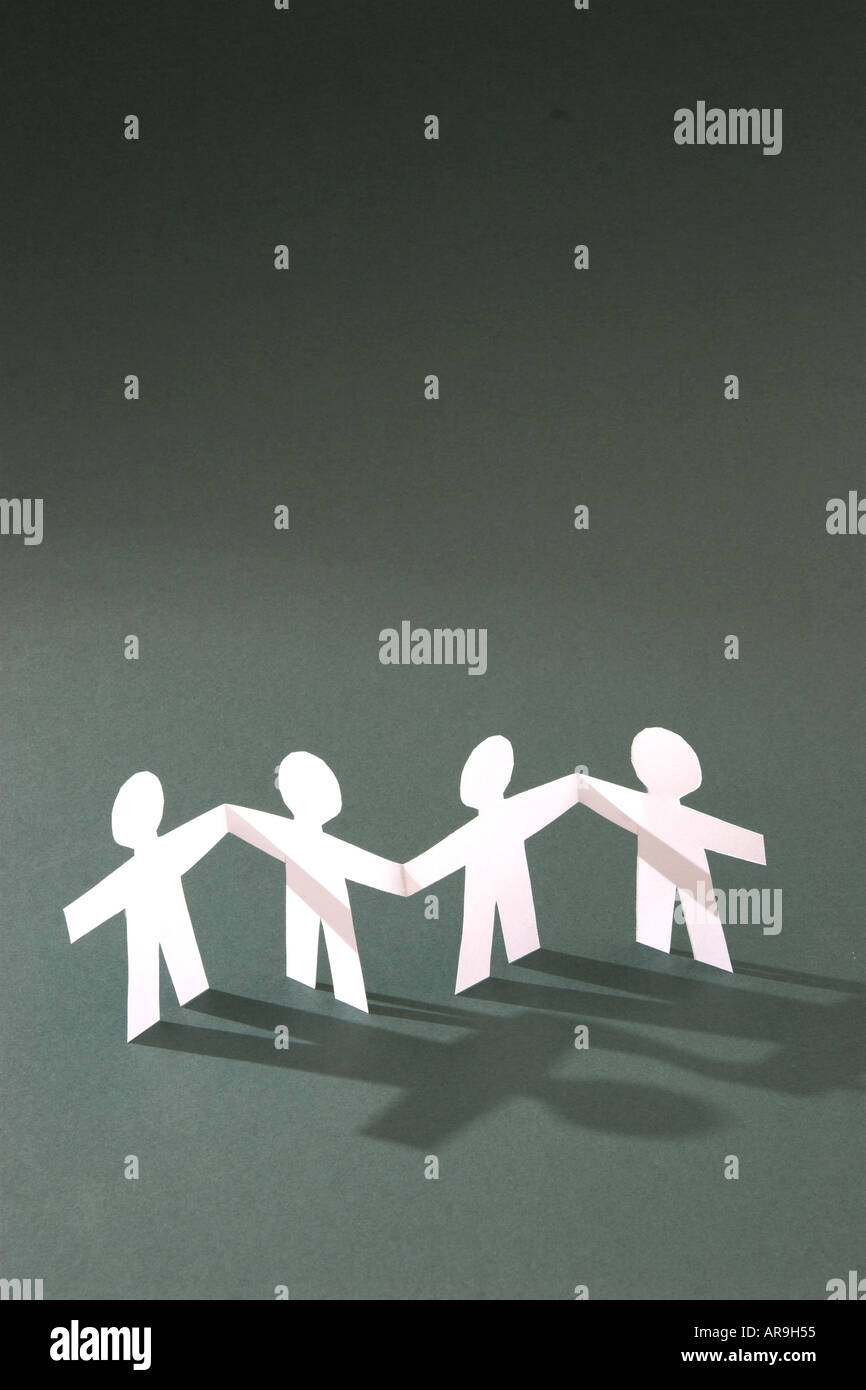 Paper Men Craft The Arts Wales Stock Photo - Alamy