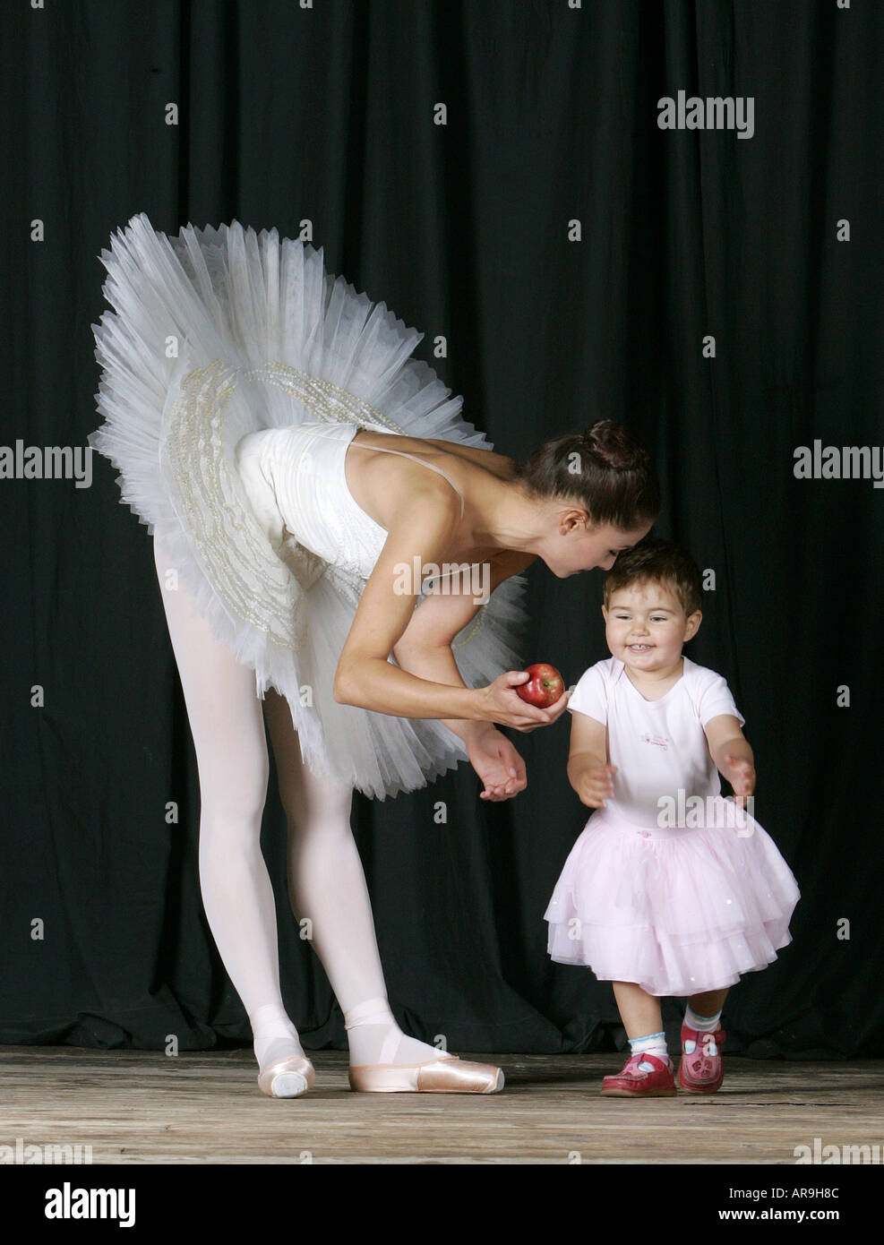first ballet lesson prima ballerina dancer actress stage baby girl ...
