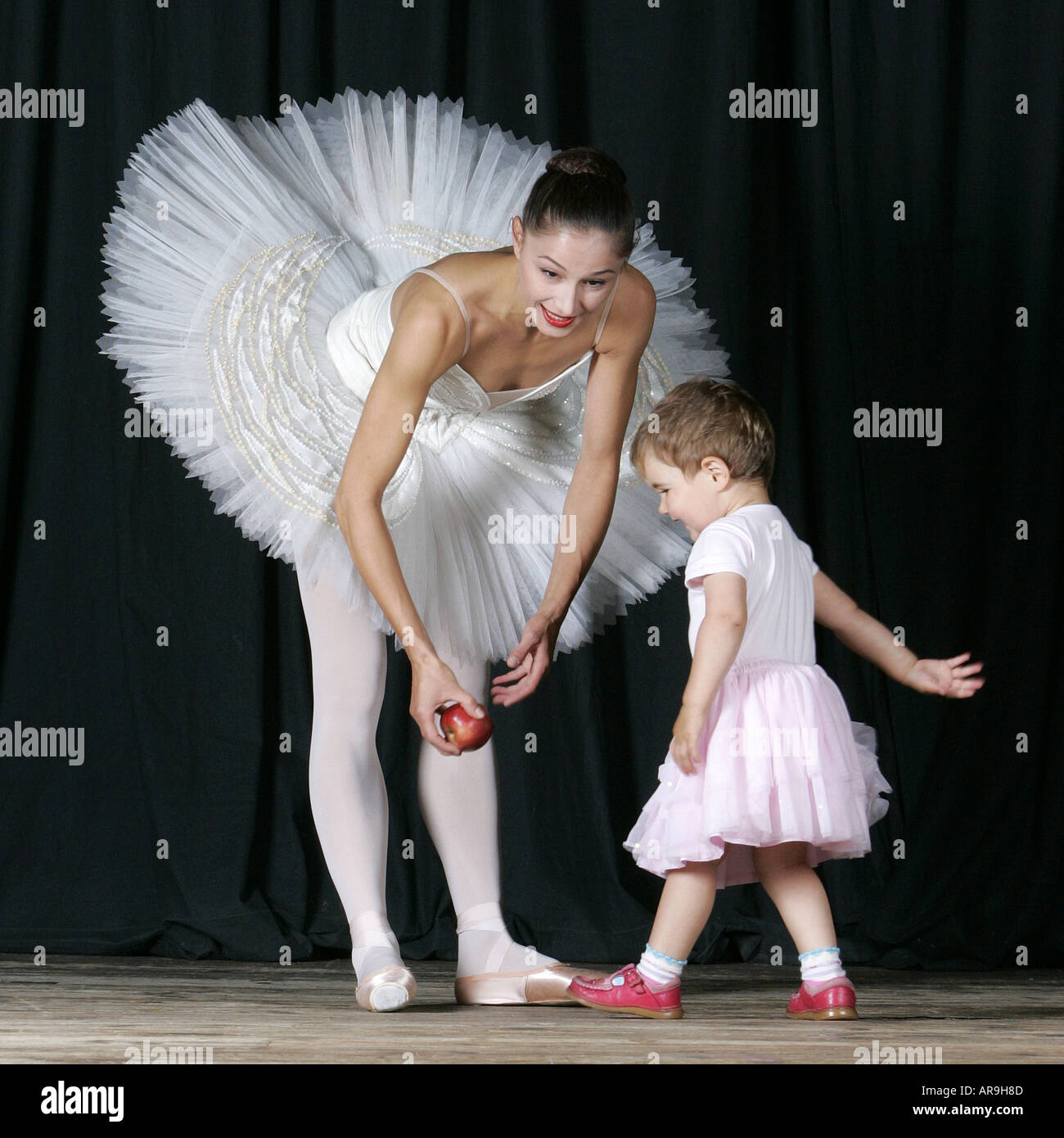 first ballet lesson prima ballerina dancer actress stage baby girl ...