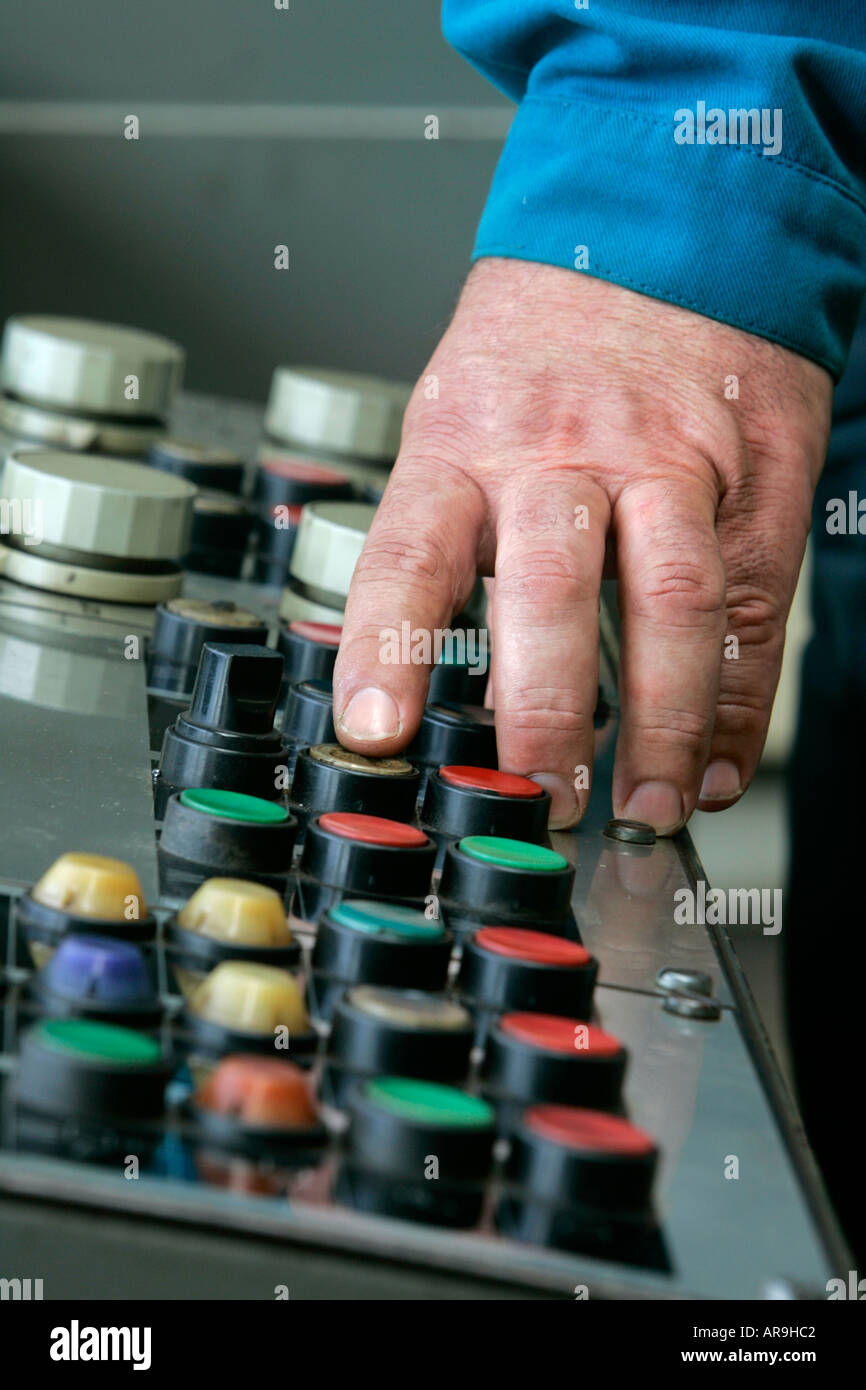 Finger hand press push button control panel desk board factory ...