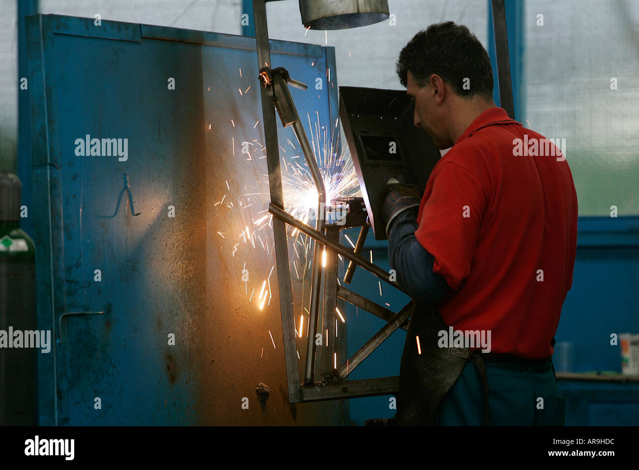 Welding factory close up boy man male work occupation job ability skill ...