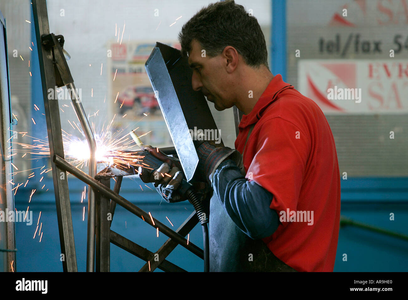 Welding factory close up boy man male work occupation job ability skill ...