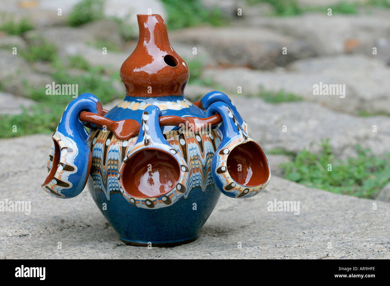 Potter traditional Bulgarian souvenir pottery slip glaze native rustic ...