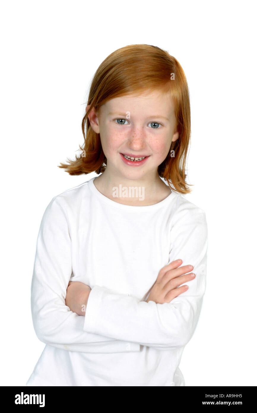 An English child stood arms crossed Stock Photo - Alamy