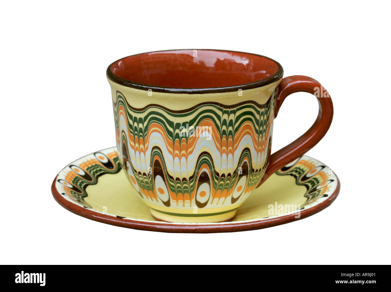 Potter traditional Bulgarian souvenir pottery slip glaze native rustic ...