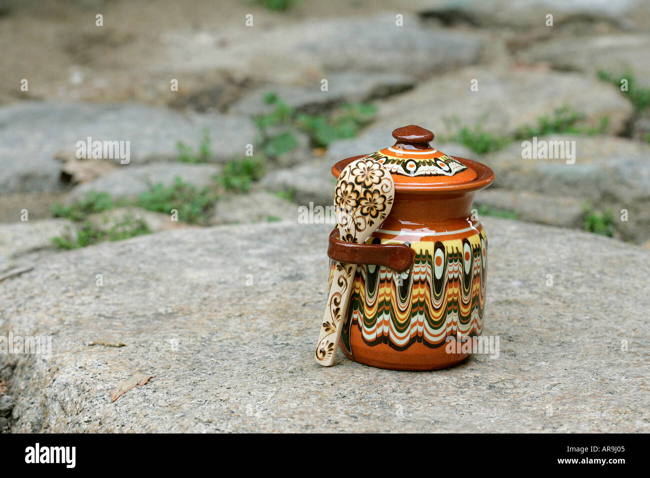Potter traditional Bulgarian souvenir pottery slip glaze native rustic ...