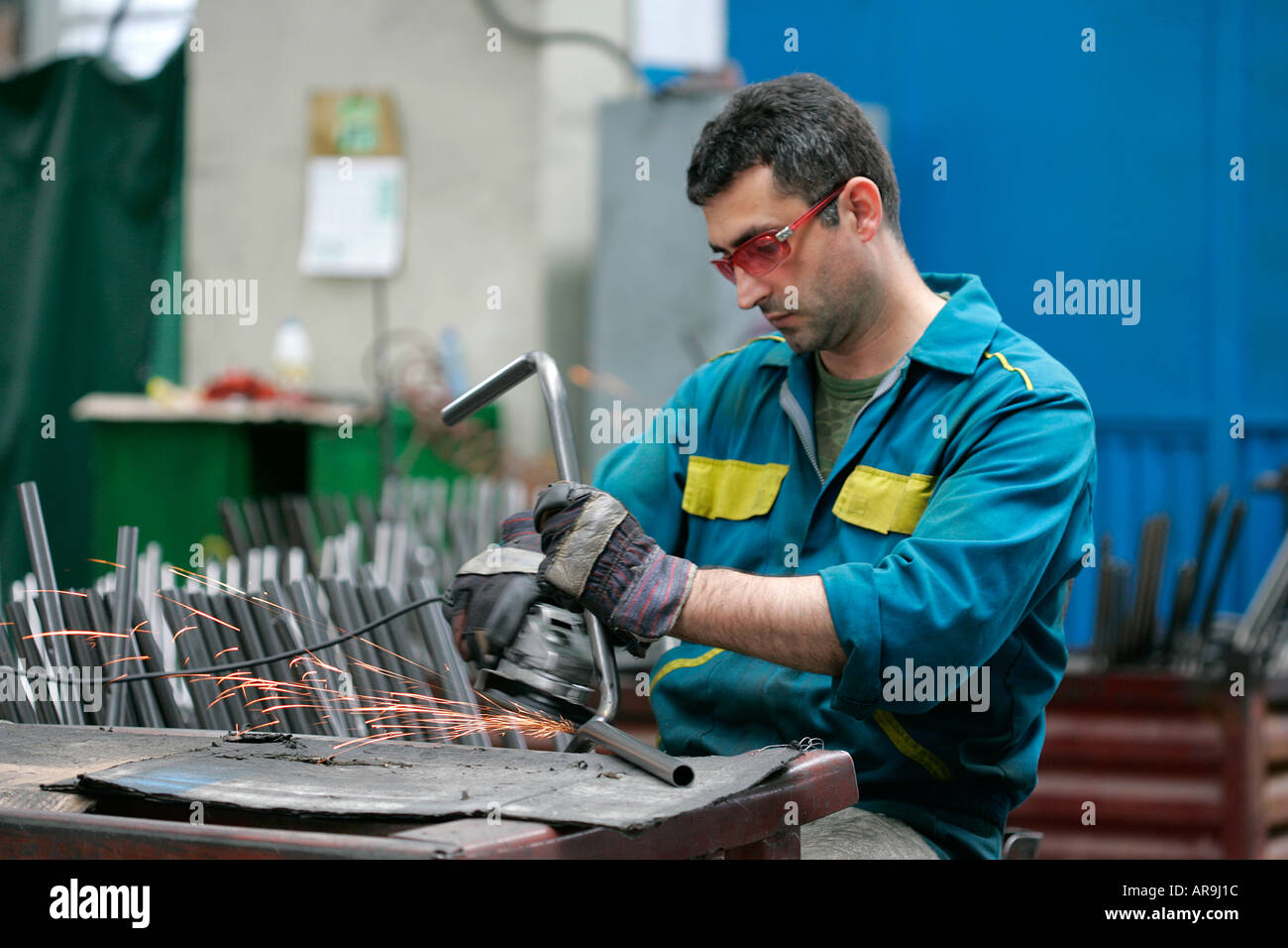 Welding factory close up boy man male work occupation job ability skill ...