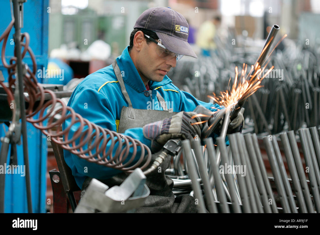 Welding factory close up boy man male work occupation job ability skill ...