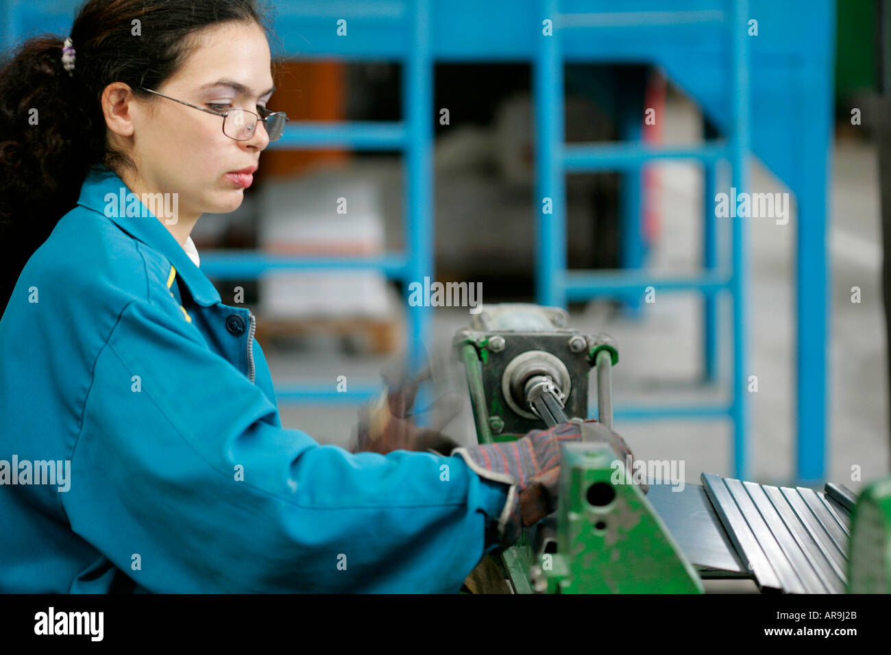 Worker workman labourer working class employ sheet iron roll mill tube ...