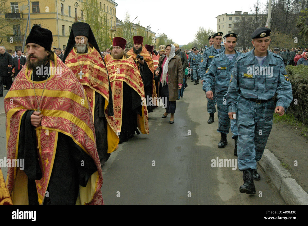 easter religious procession ushers two powers Stock Photo - Alamy