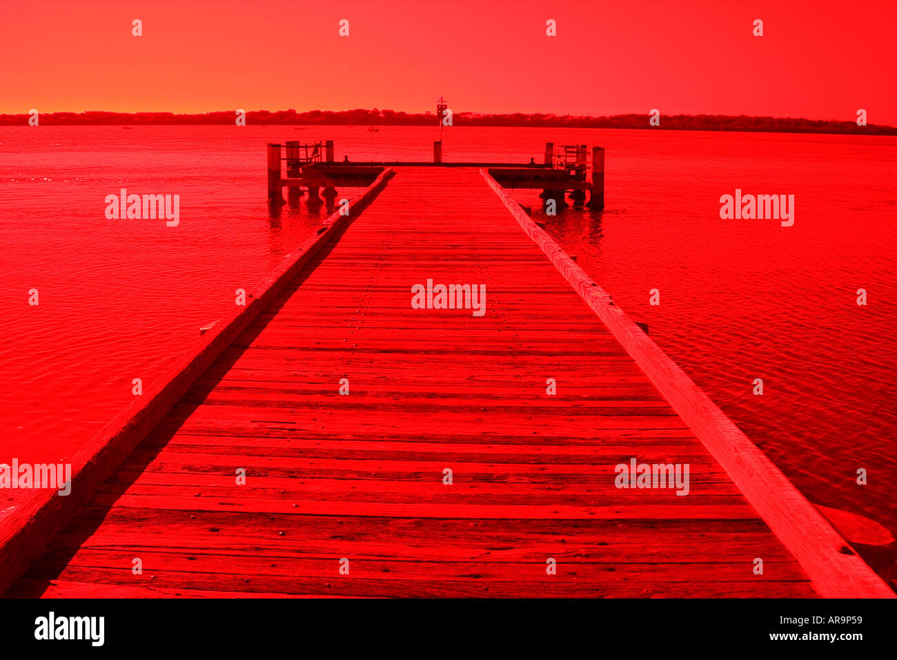 RED HOT JETTY Stock Photo - Alamy