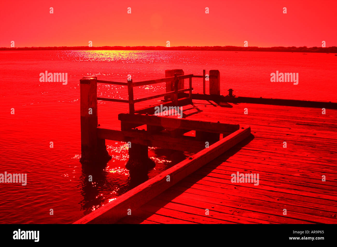 RED HOT JETTY Stock Photo - Alamy