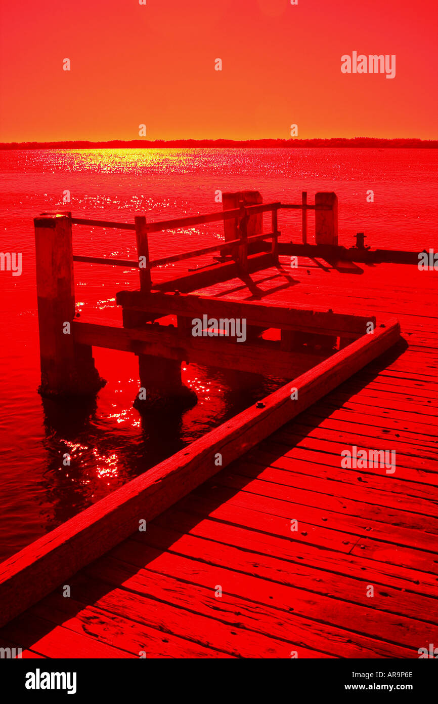 RED HOT JETTY Stock Photo - Alamy